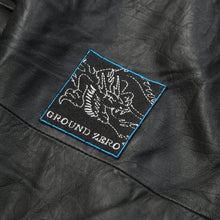 Ground Zero | Patches Leather Jacket Black | Concrete